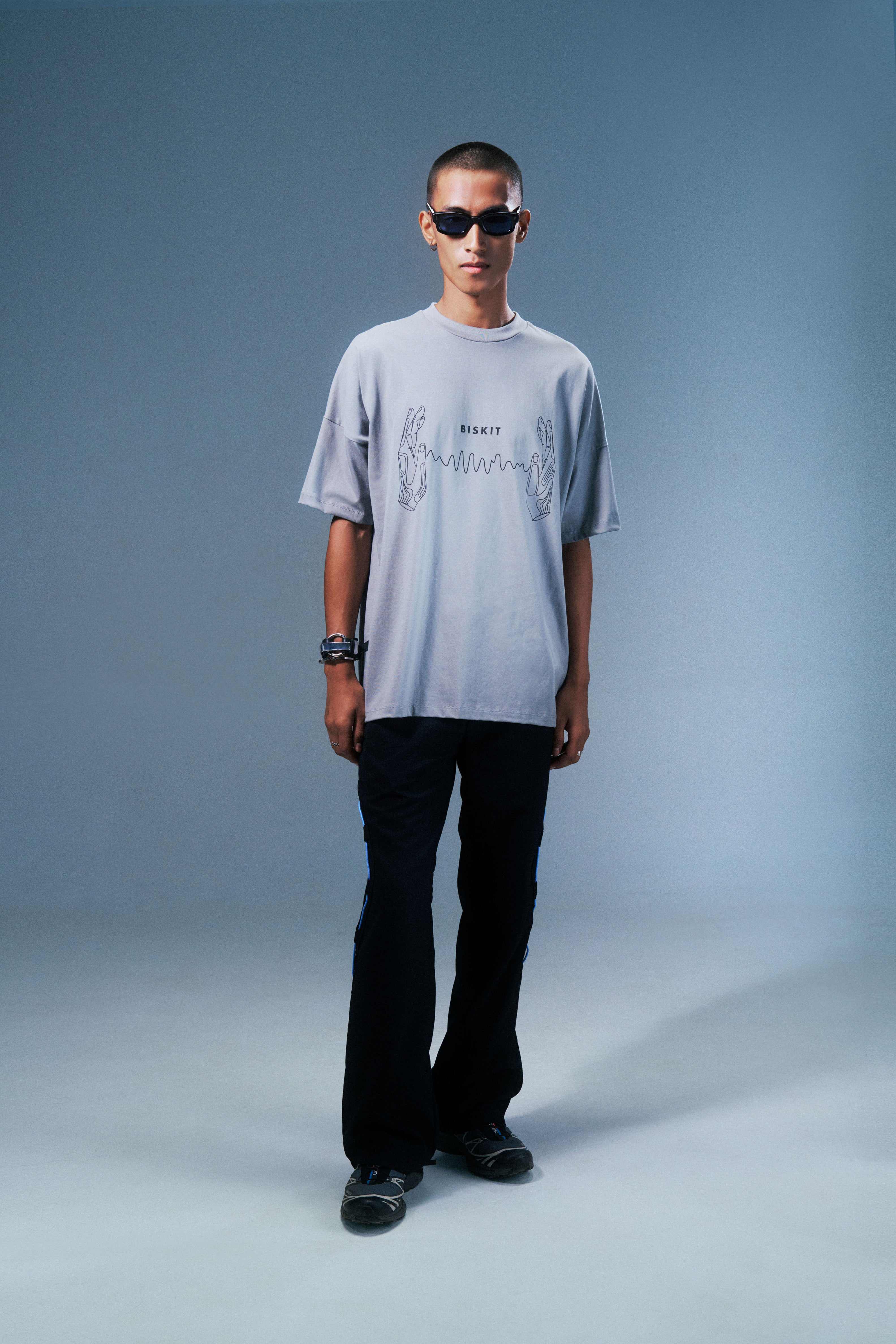 Grey Biskit Waves T-Shirt – BISKIT